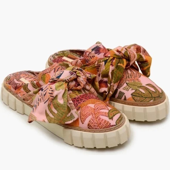 FARM Rio | Shoes | Farm Rio Summer Dream Mule Sneaker Bow Slides Palm ...